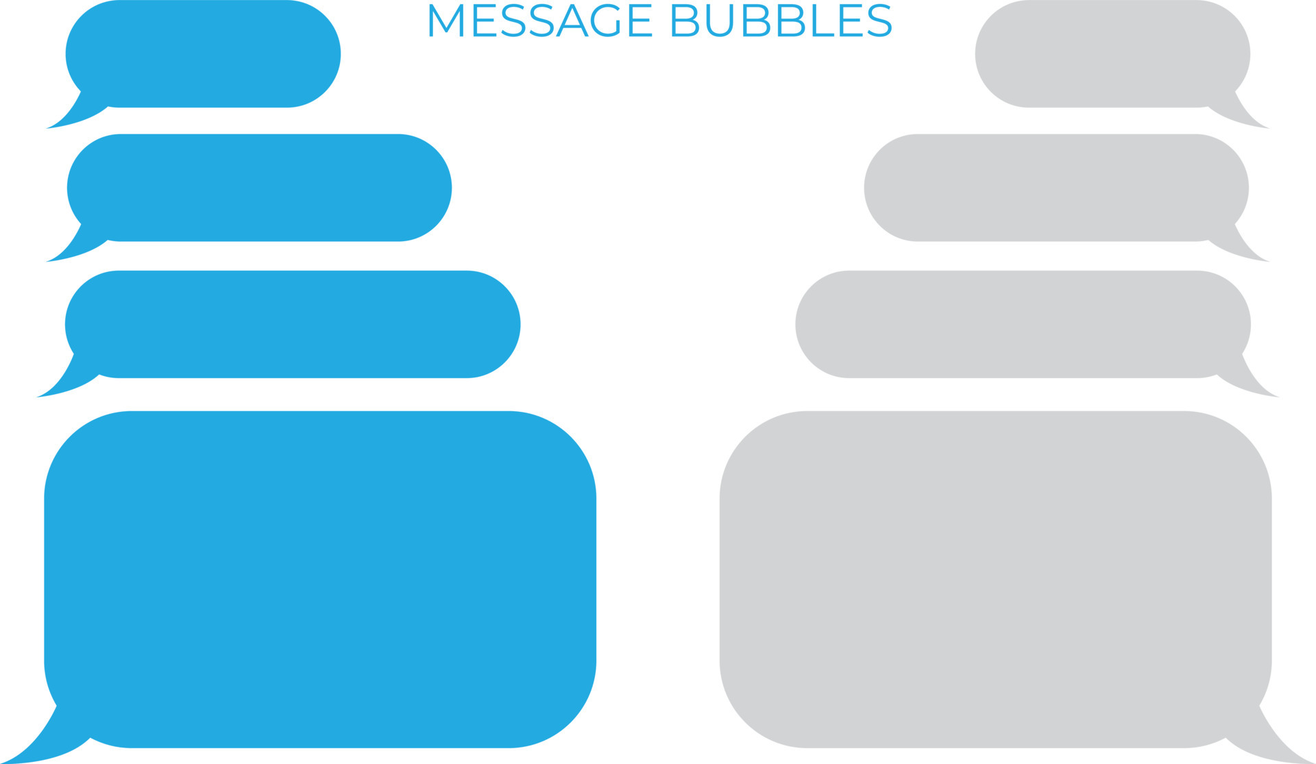 Message Bubbles Icons Design For Chat Vector Message Tablog Vectone Graphics On A White