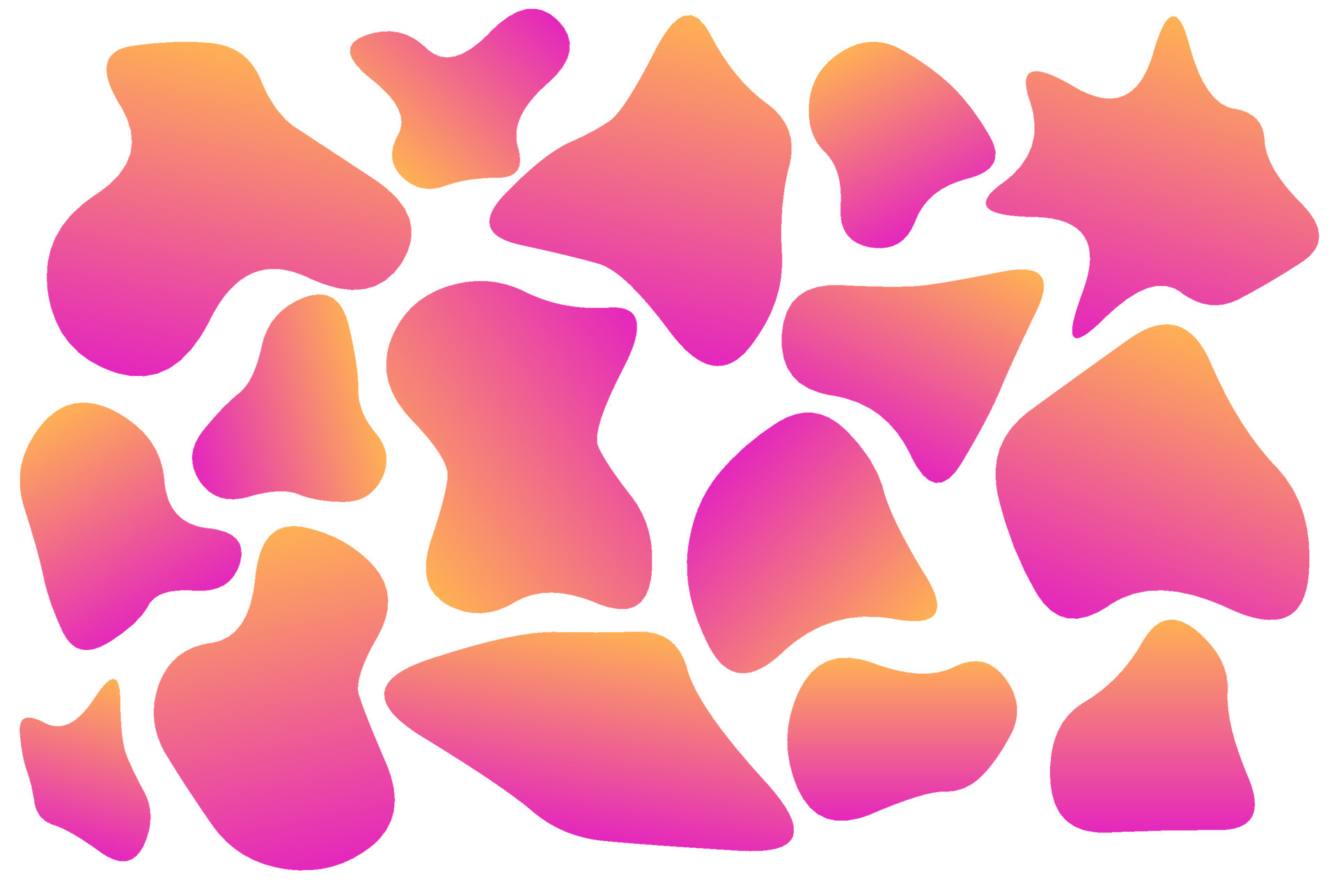 Set Of Blobs Abstract Shape Organic Banner Design Element Form Stain Vector Collection Of Fluid