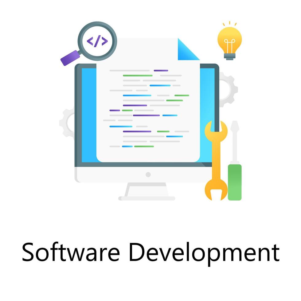 Editable modern style of web development vector in gradient design ...