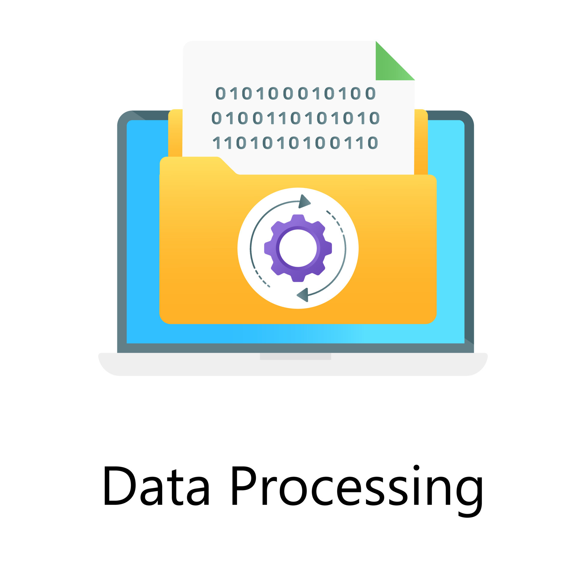 Statistical data processing vector in a gradient design 6867241 Vector ...