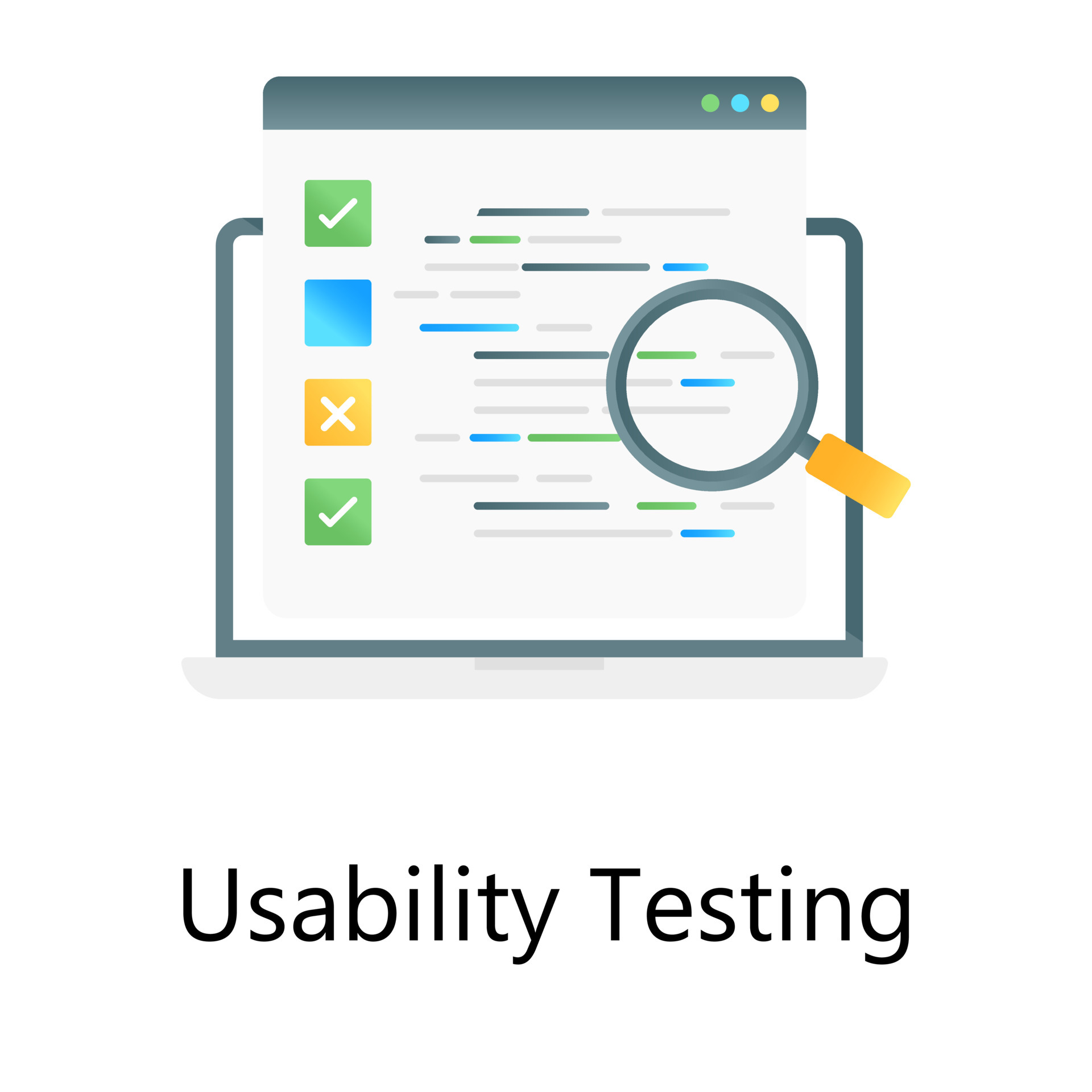 Usability Testing Concept In Gradient Style Content Searching 6867257 Vector Art At Vecteezy