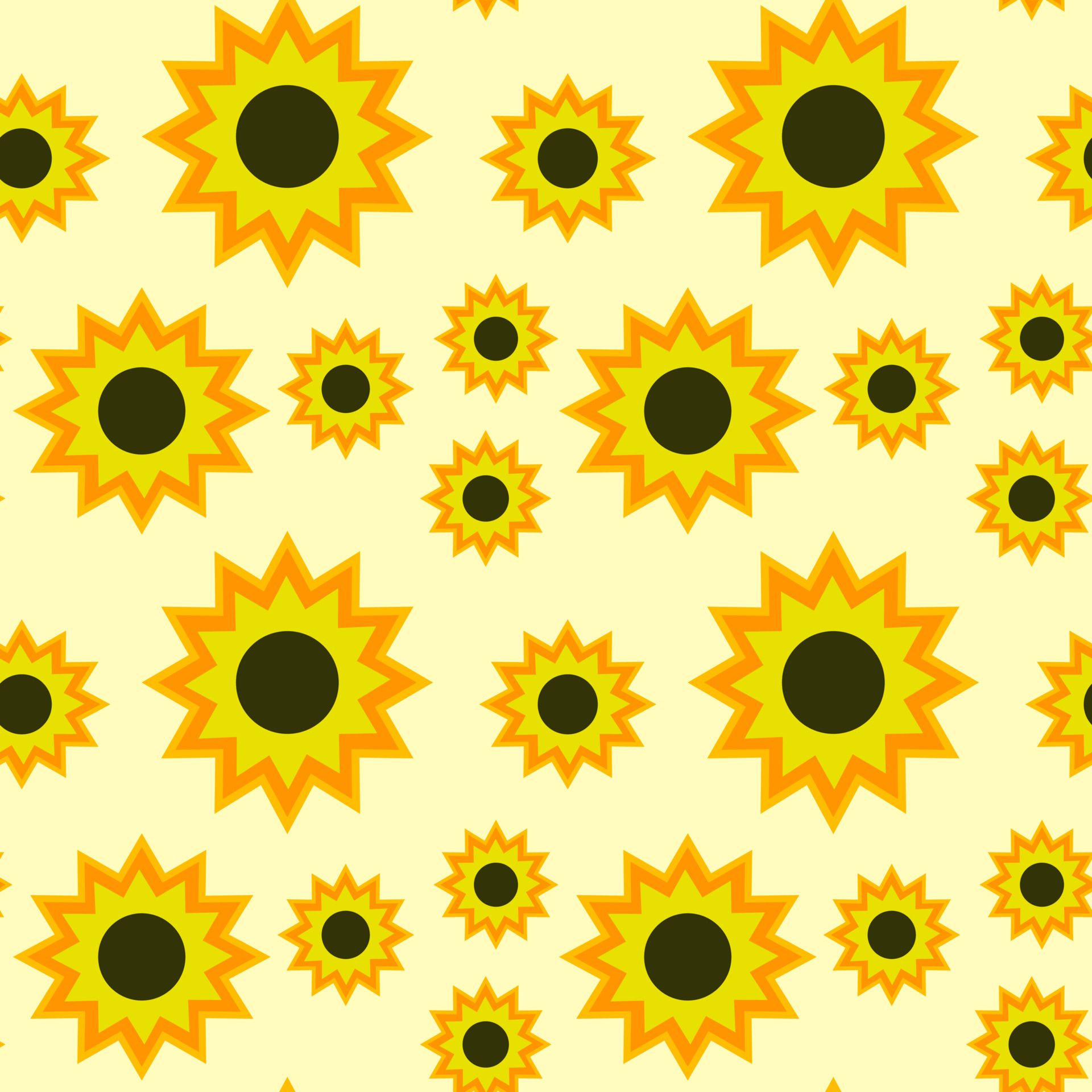 Seamless Floral Sunflower Pattern Design Vector. Sunflower Pattern ...