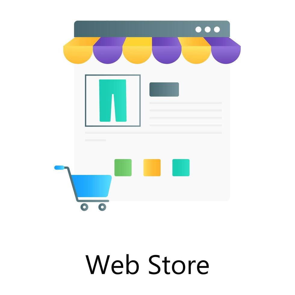 Ecommerce concept, gradient vector of web store design 6867382 Vector ...