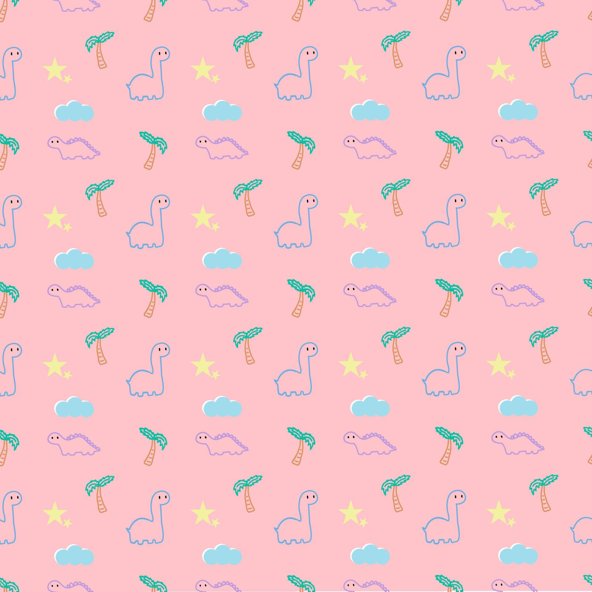 Seamless pastel dinosaurs strips pattern for unsex kids. 6867785 Vector ...