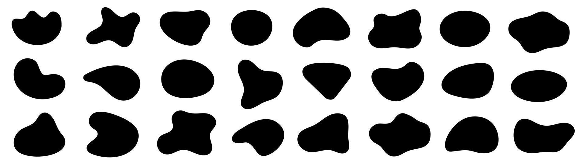Blob Shape Organic Vector Illustration Set Collection From Abstract
