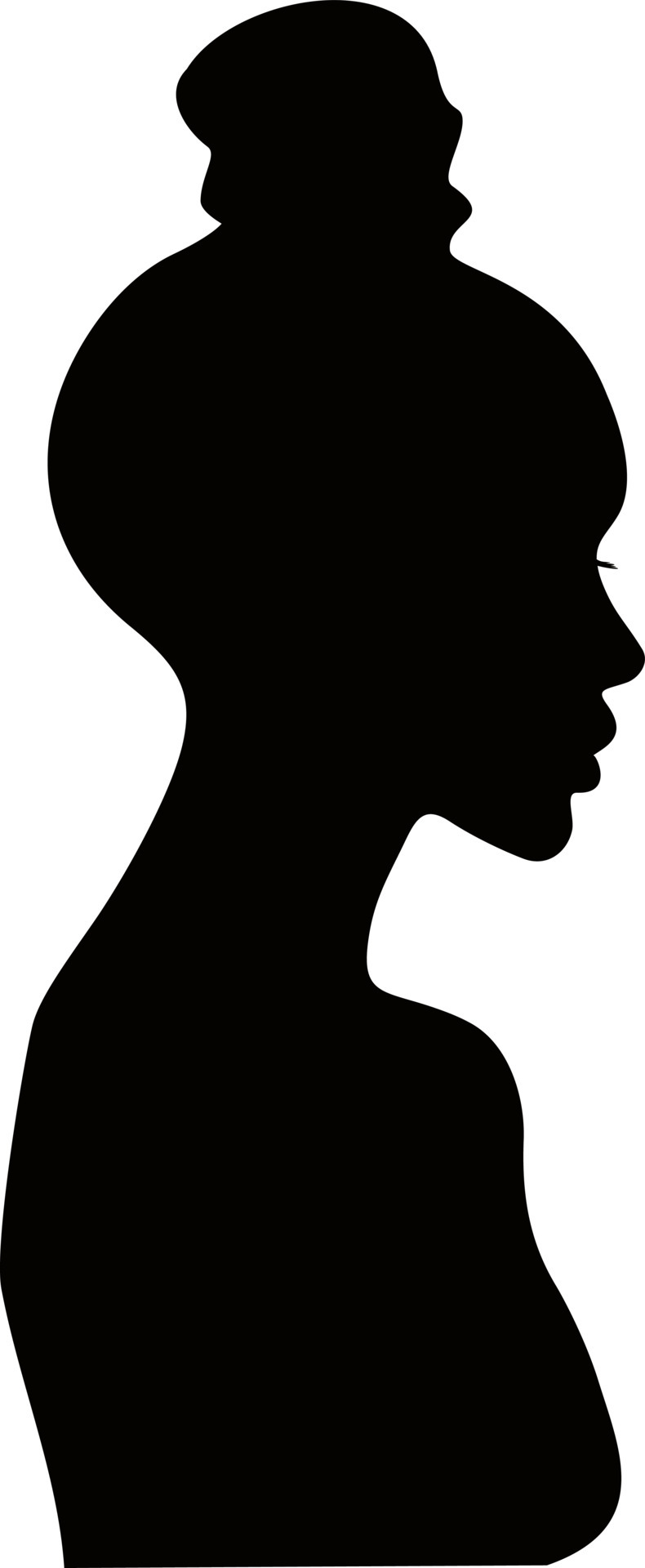 African American Profile Silhouette