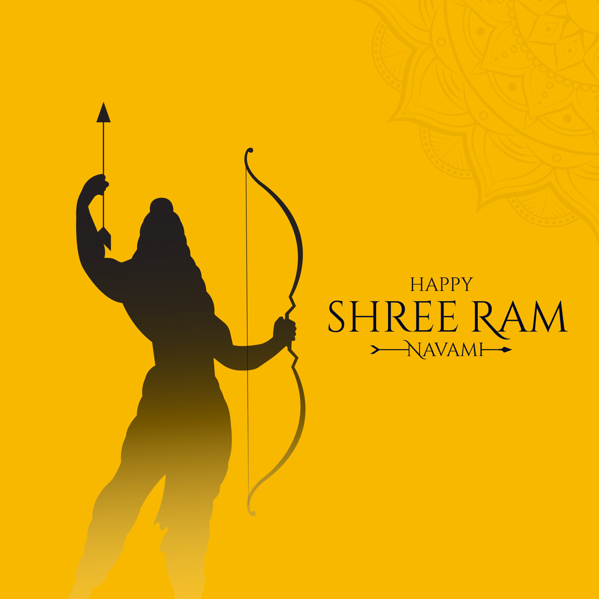 Happy Ram Navami Festival Of India Social Media Post 6876242 Vector Art
