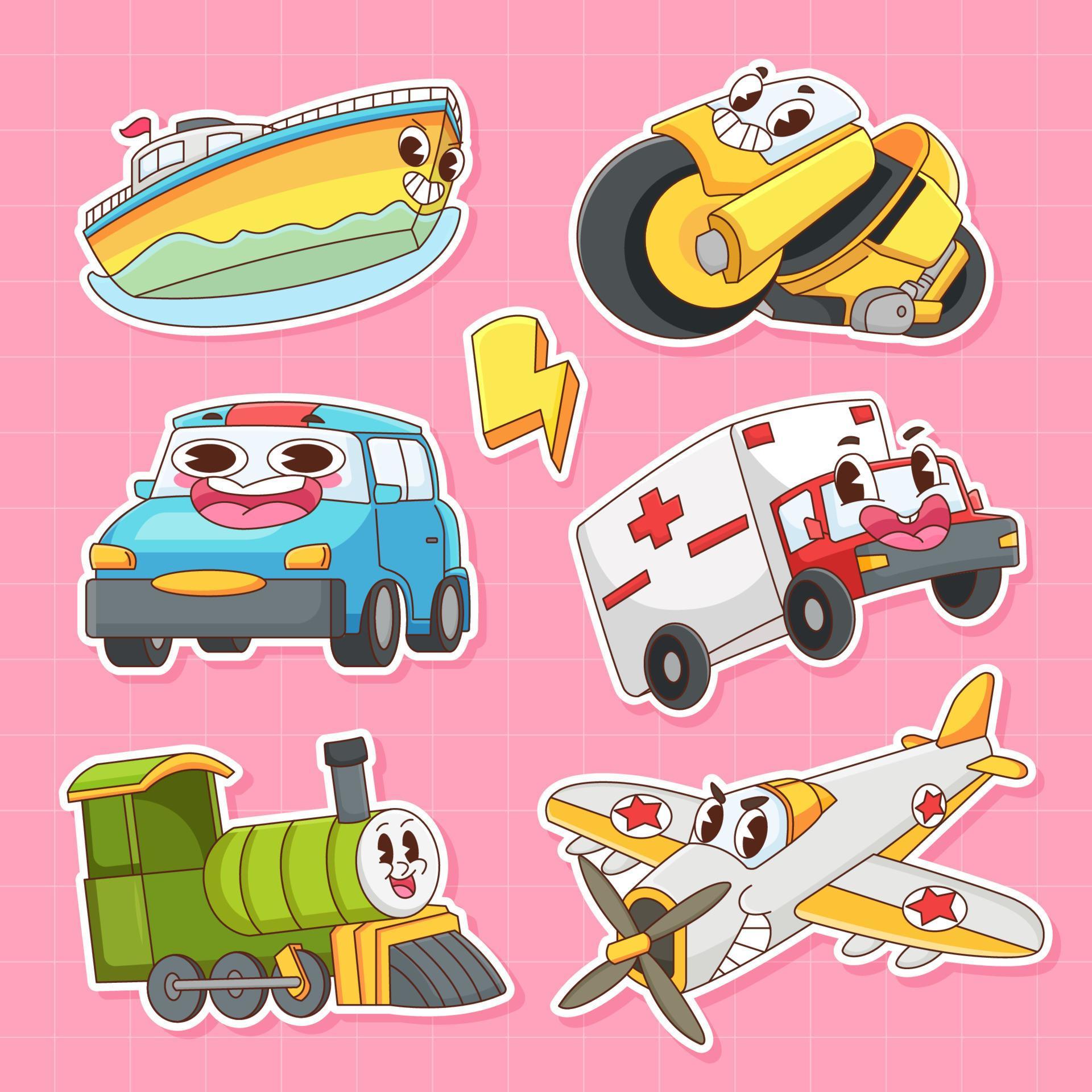 Line Art chunky Hippie Retro hippie stickers, psychedelic groovy set bundle elements. Cute ...