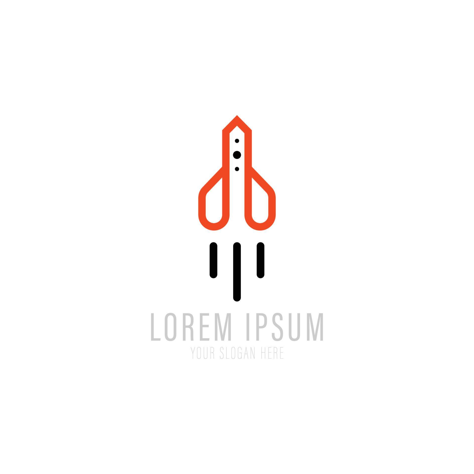 Rocket advance technology launching vector logo design. 6877666 Vector ...