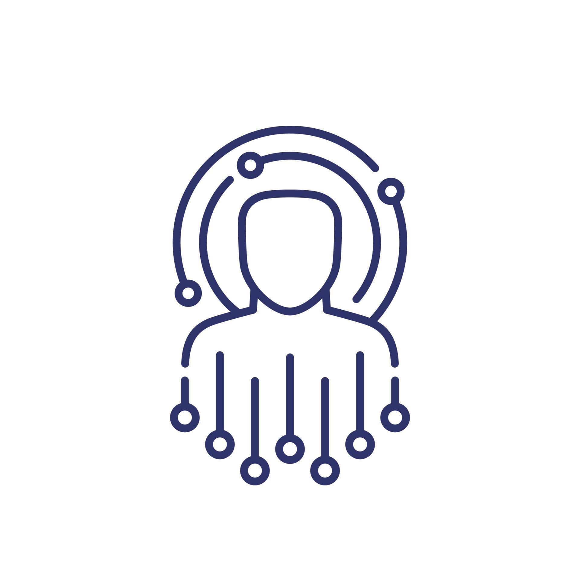 Artificial intelligence, machine learning and AI line icon 6883723 ...