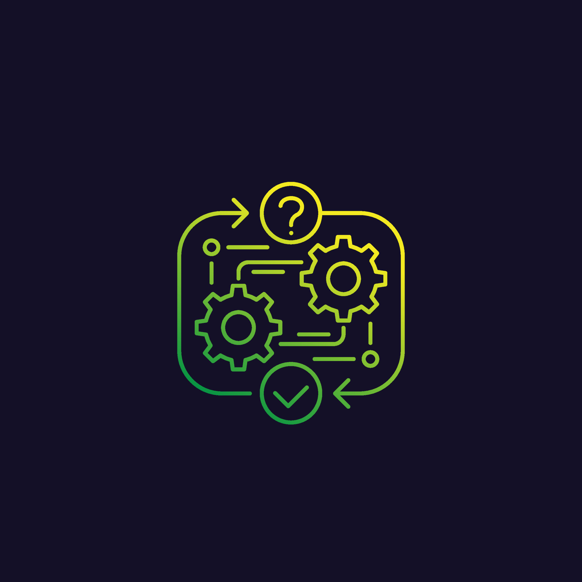 workflow, procedure icon, linear vector 6883821 Vector Art at Vecteezy