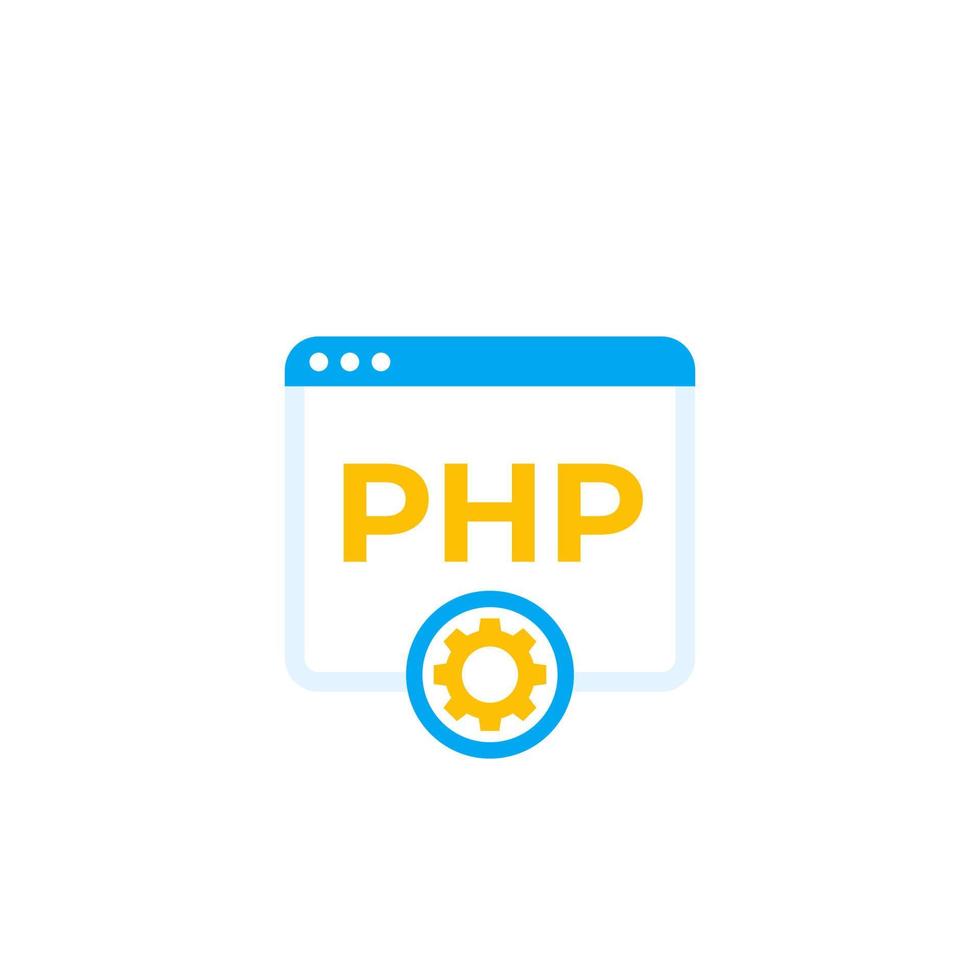 PHP vector icon, flat style 6884147 Vector Art at Vecteezy