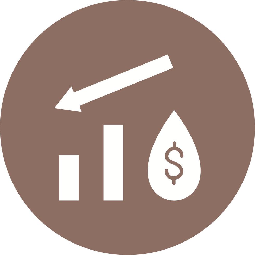 Oil Price Decrease Glyph Circle Background Icon 6887273 Vector Art at ...