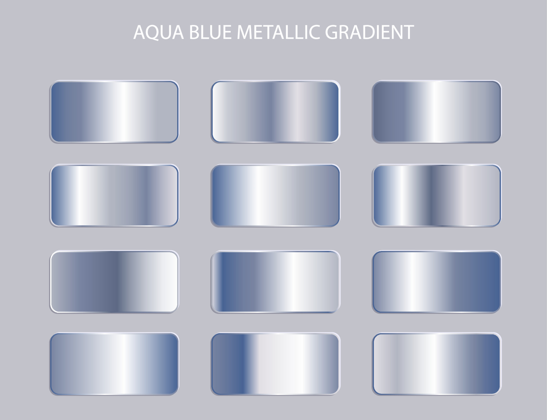 Soft Aqua Blue Metallic Color Gradient Set Collection Design Element 6895349 Vector Art At Vecteezy