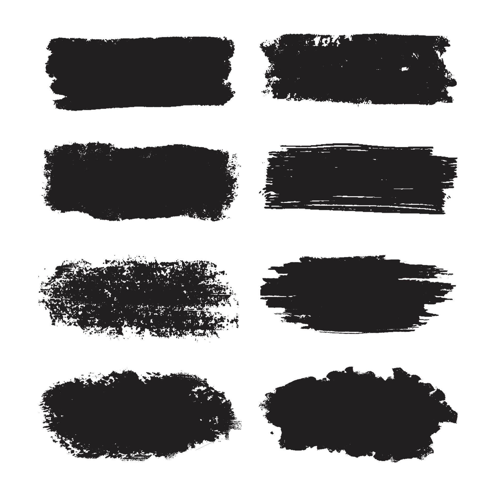 Paint Brush Stroke Grunge Texture Collection 6895773 Vector Art at Vecteezy