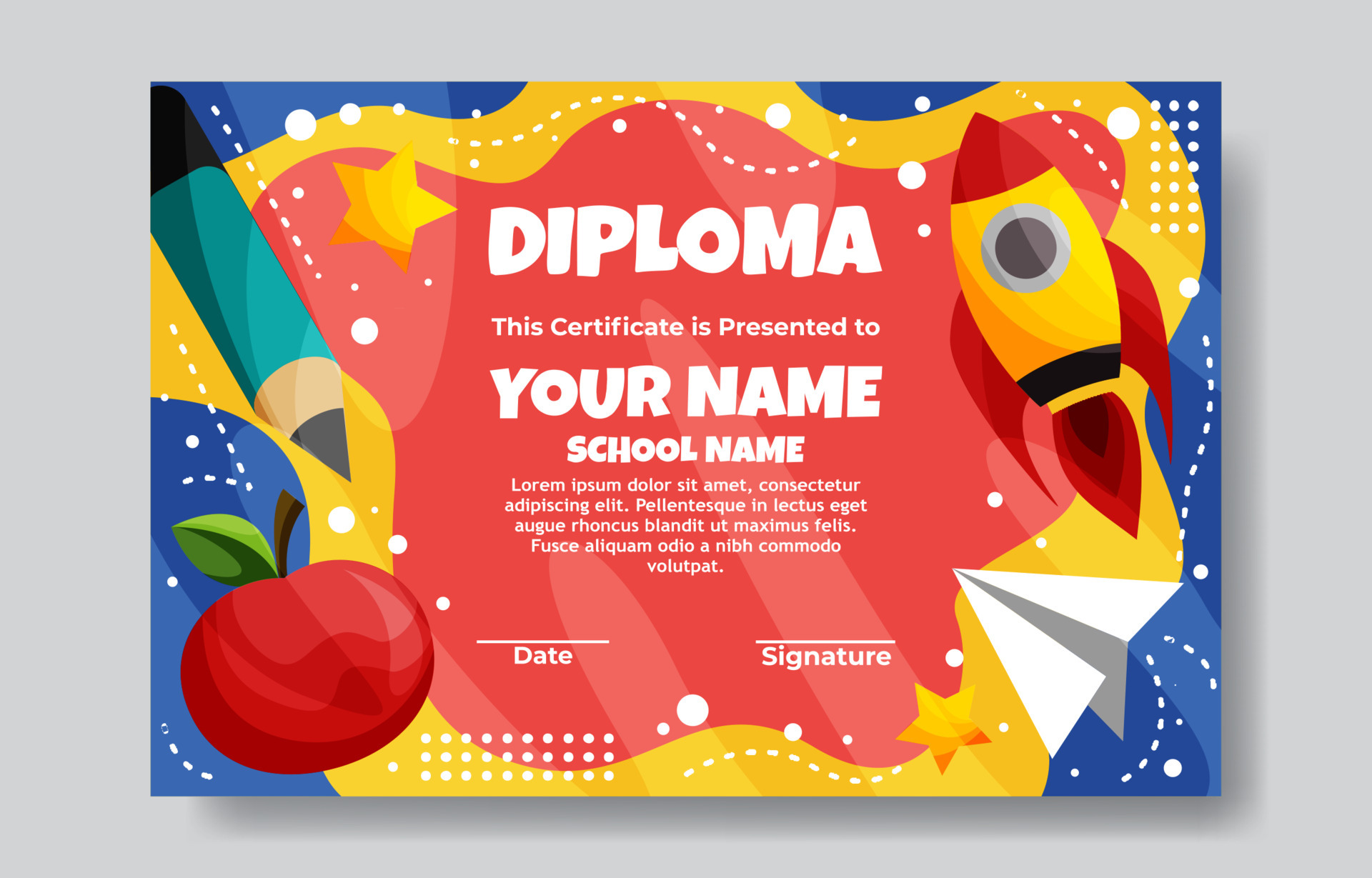 Kindergarten Graduation Certificate Template 6896948 Vector Art At Vecteezy Kindergarten Graduation Certificate Template 6896948 Vector Art At Vecteezy