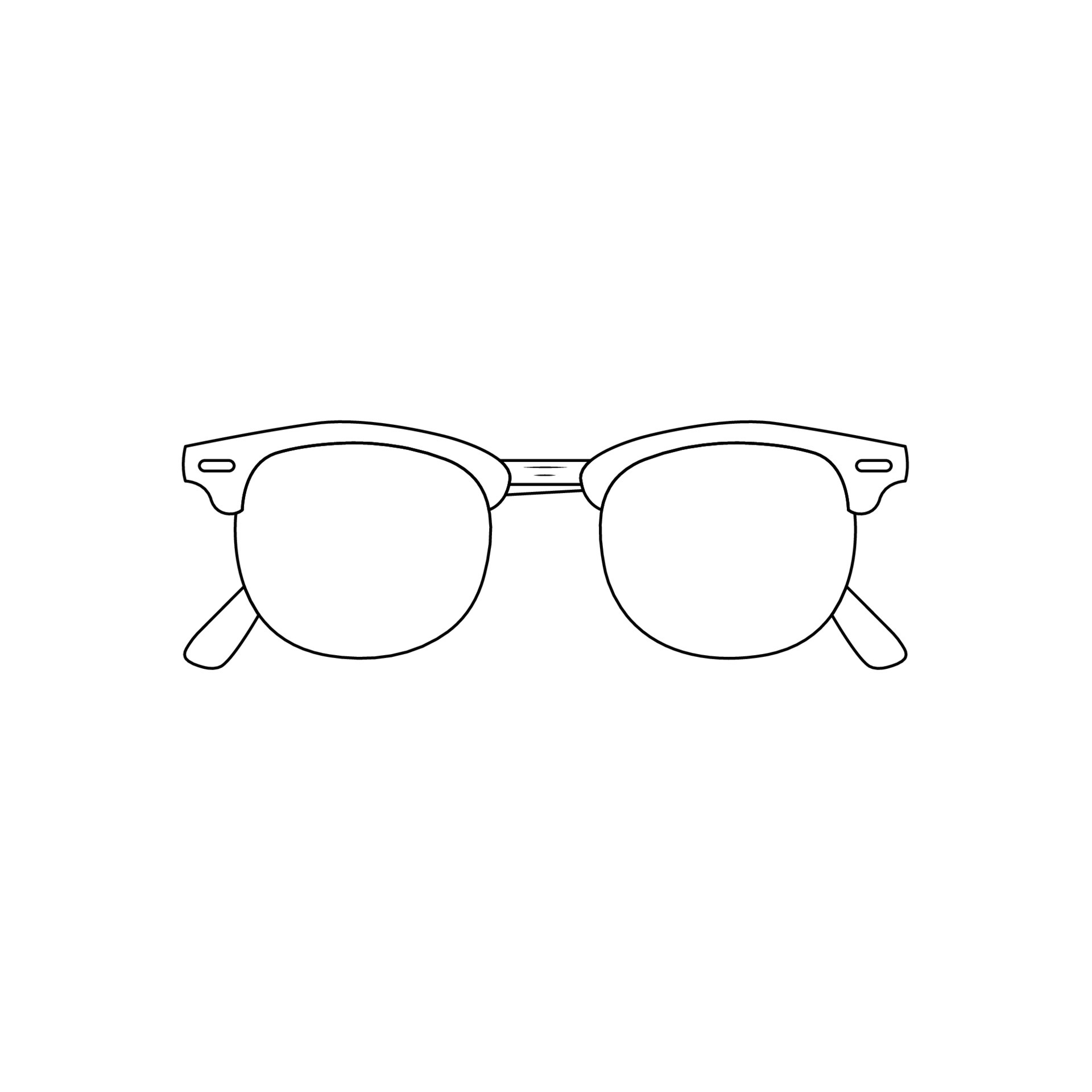 Sunglasses Outline Icon Illustration On Isolated White Background Suitable For Accessories