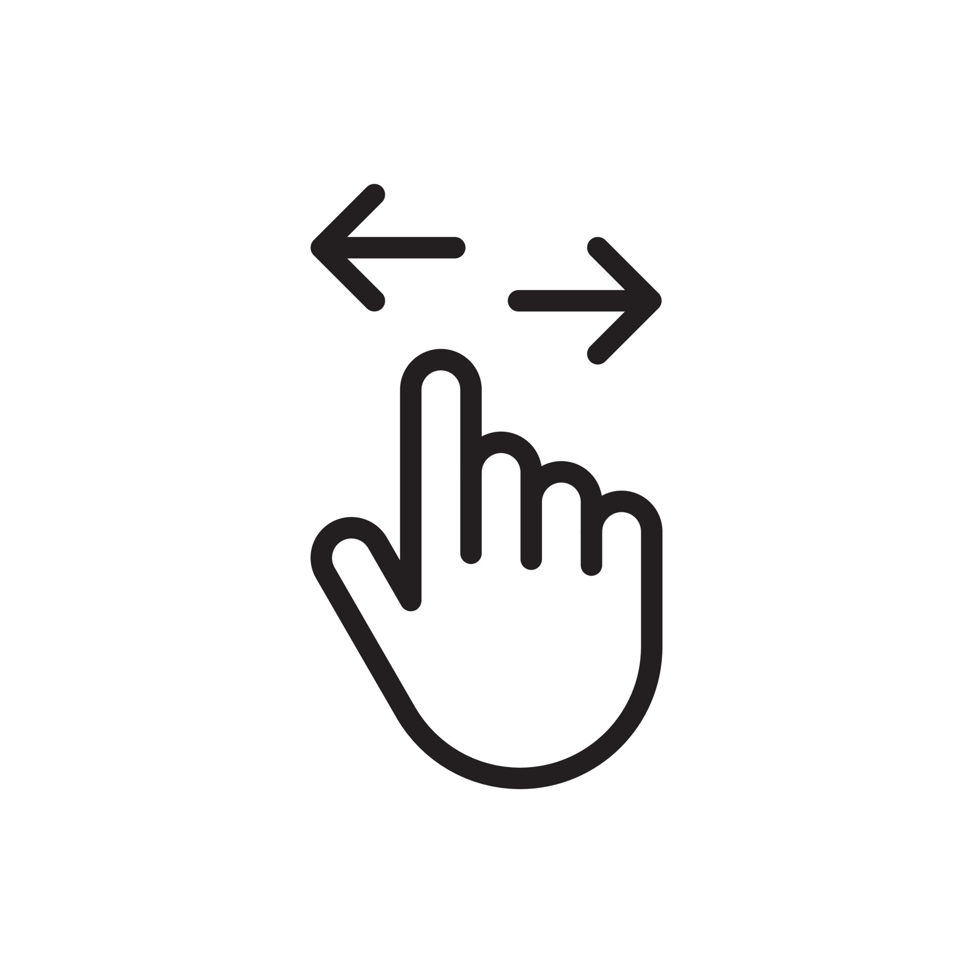 swipe left and right hand gesture line art vector icon 6899192 Vector ... swipe left and right hand gesture line art vector icon 6899192 Vector ...