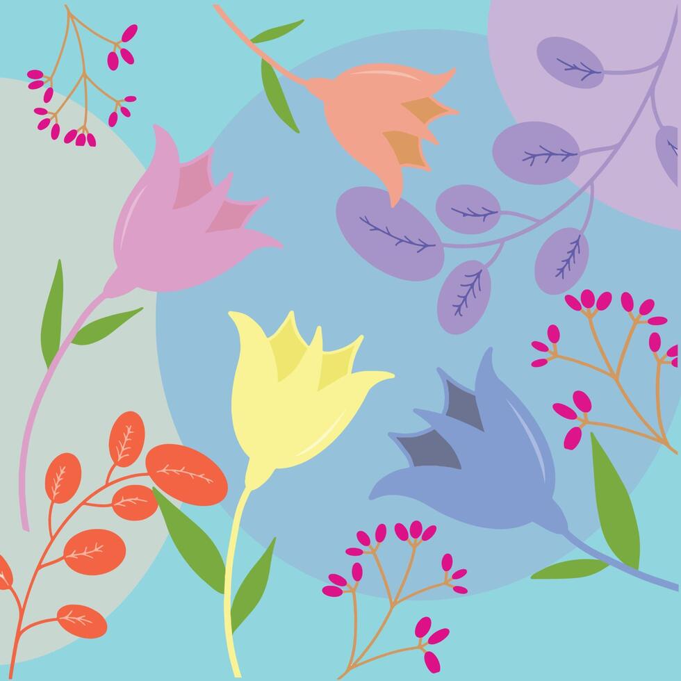 Floral simple vector flower seamless pattern. Cute scrapbook paper ...