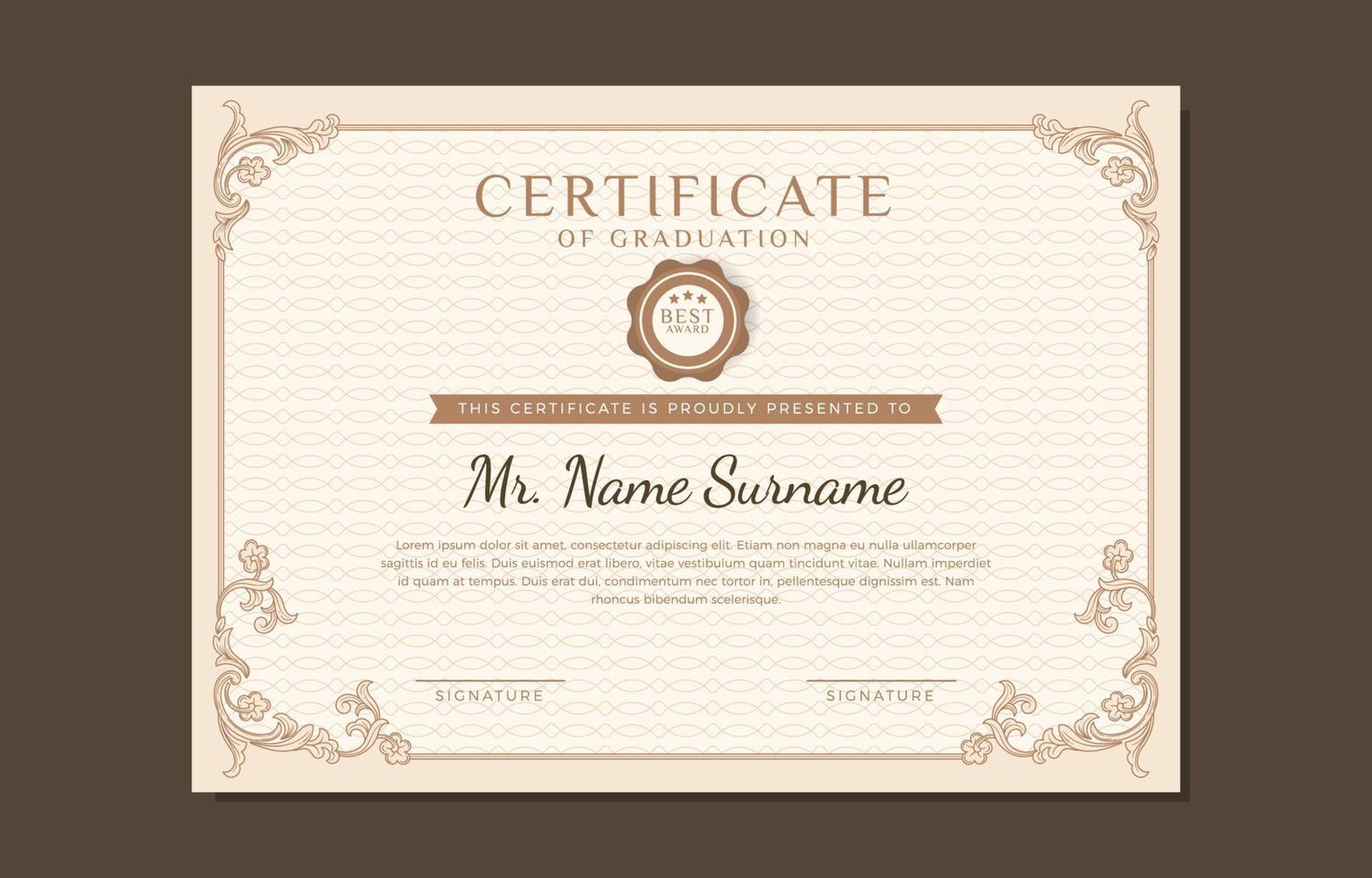 University Certificate Template 6902188 Vector Art At Vecteezy