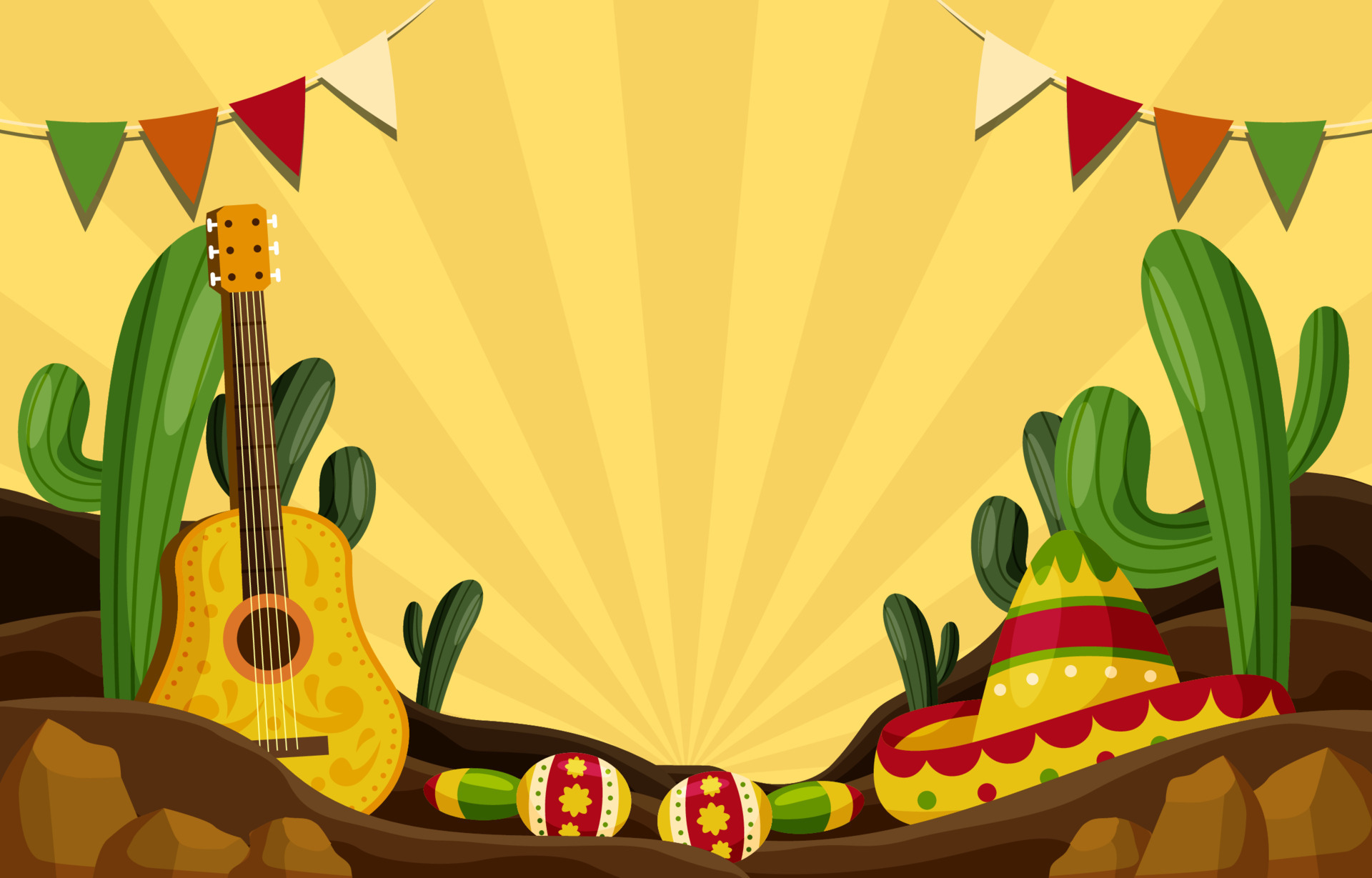 5 De Mayo Zoom Virtual Backgrounds Design Templates