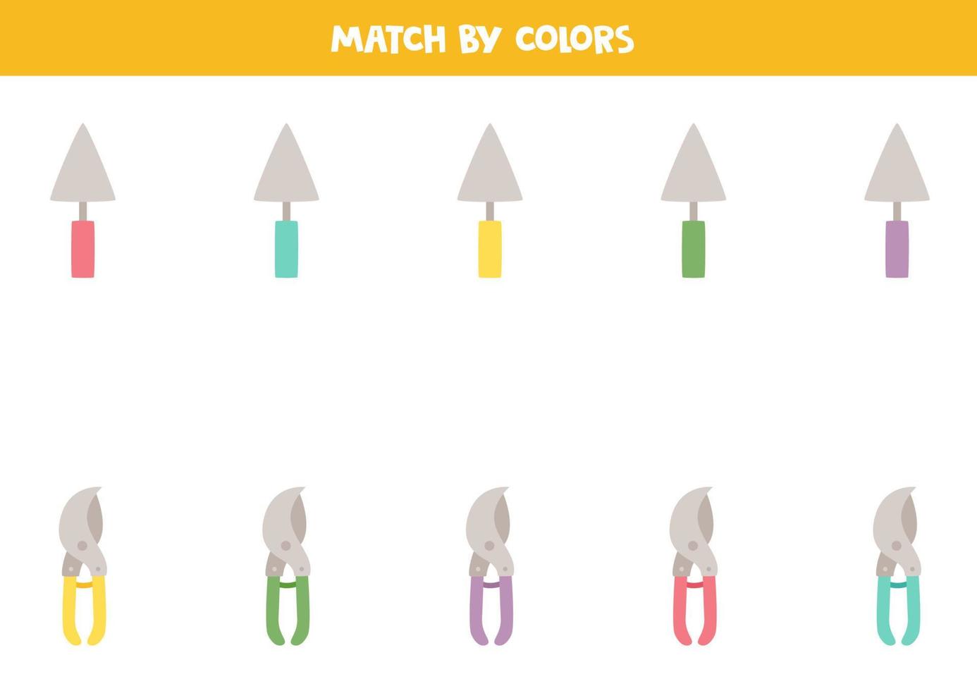 Color Matching Game For Preschool Kids Match Gardening Tools By Colors color-matching-game-for-preschool-kids-match-gardening-tools-by-colors