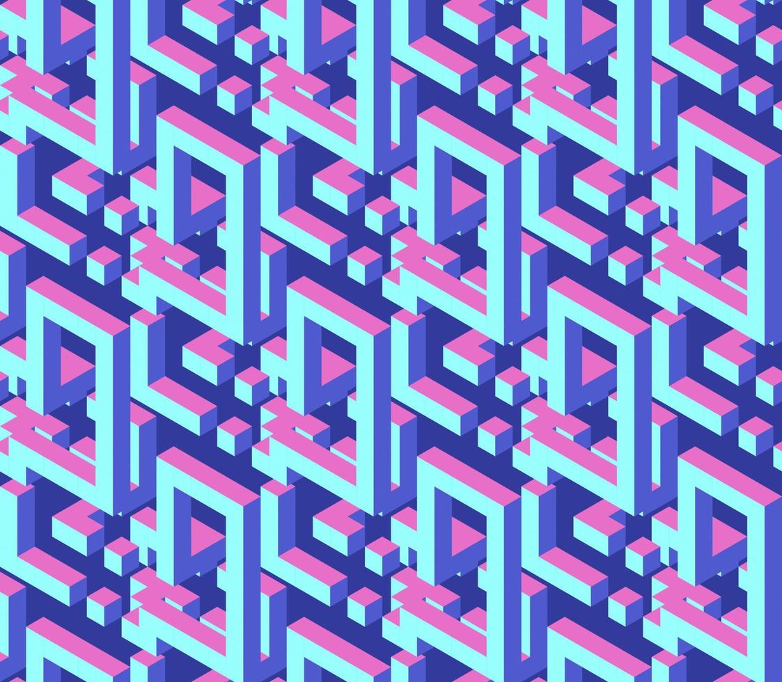 Vector isometric pattern, geometric shapes pattern, abstract background ... Vector isometric pattern, geometric shapes pattern, abstract background ...