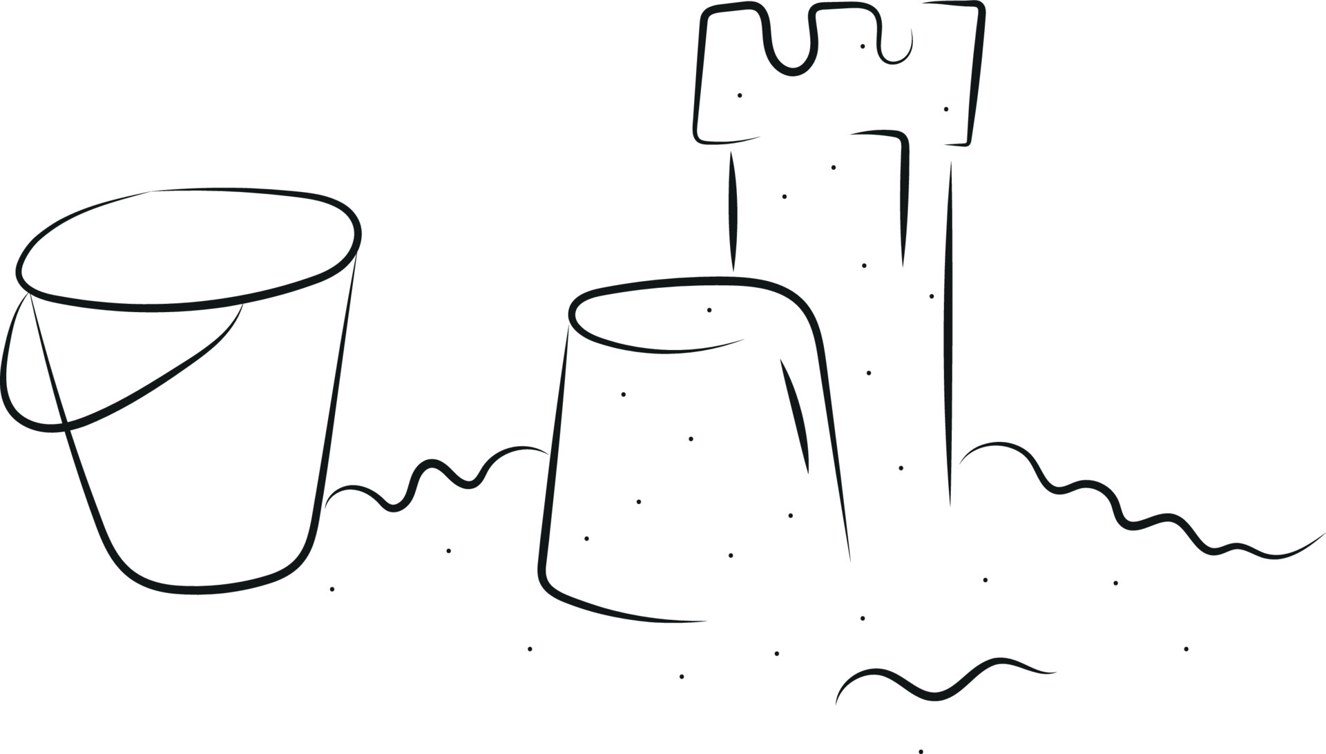 Build a Sand Castle Beach Vacation 6920800 Vector Art at Vecteezy