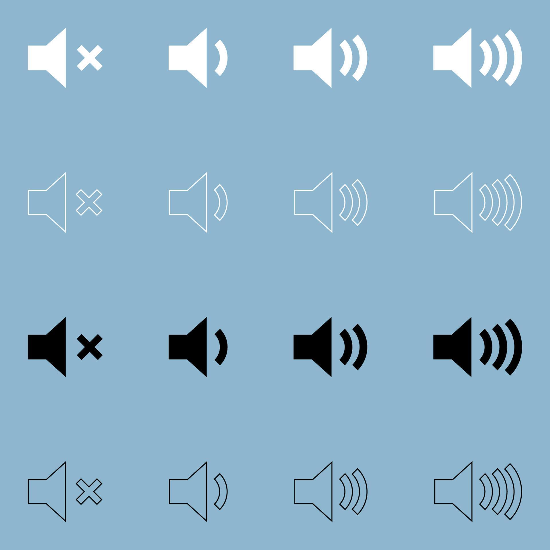 Volume the black and white color icon . 6937522 Vector Art at Vecteezy