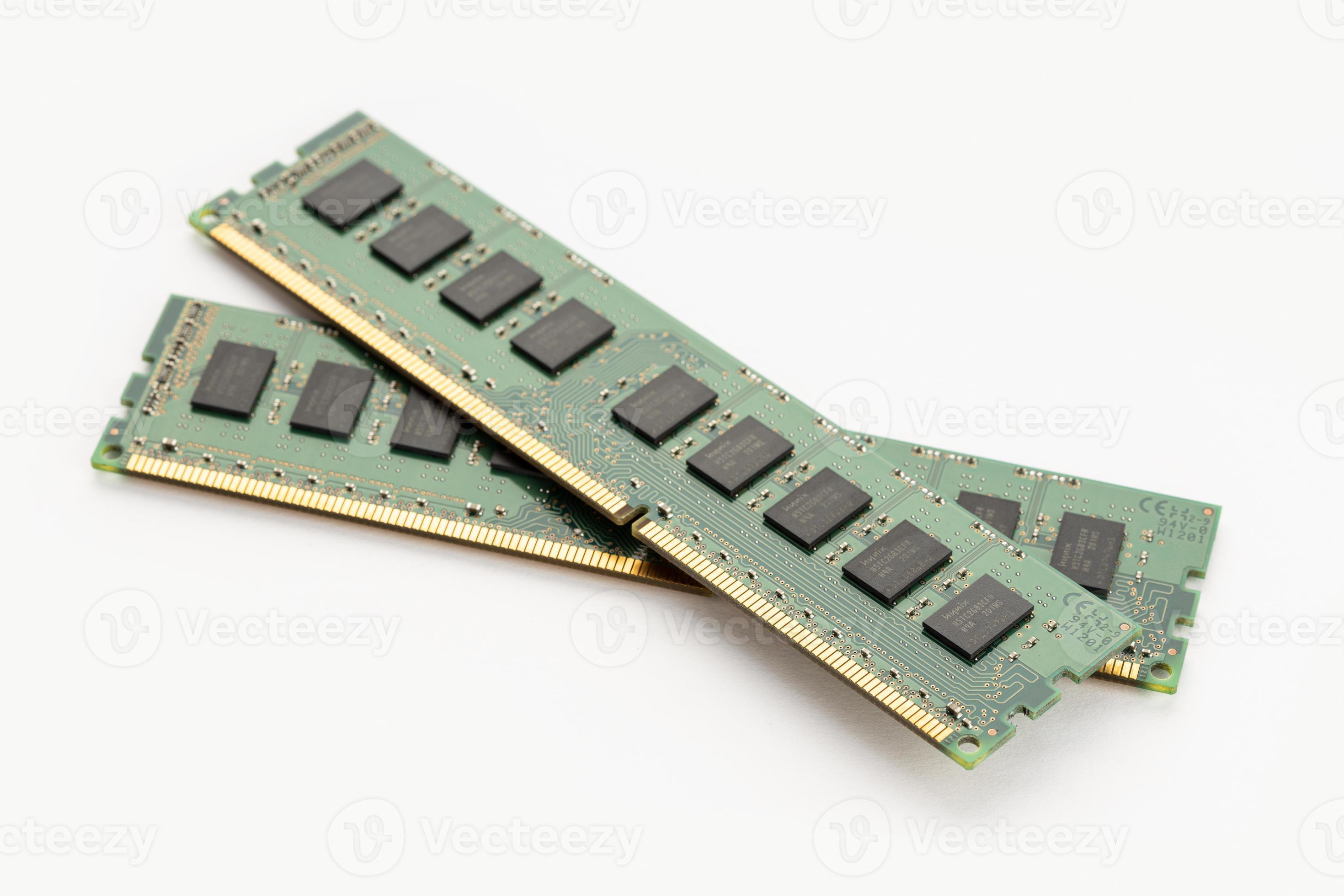 Ram Memory Module Isolated On White Background Computer Hardware