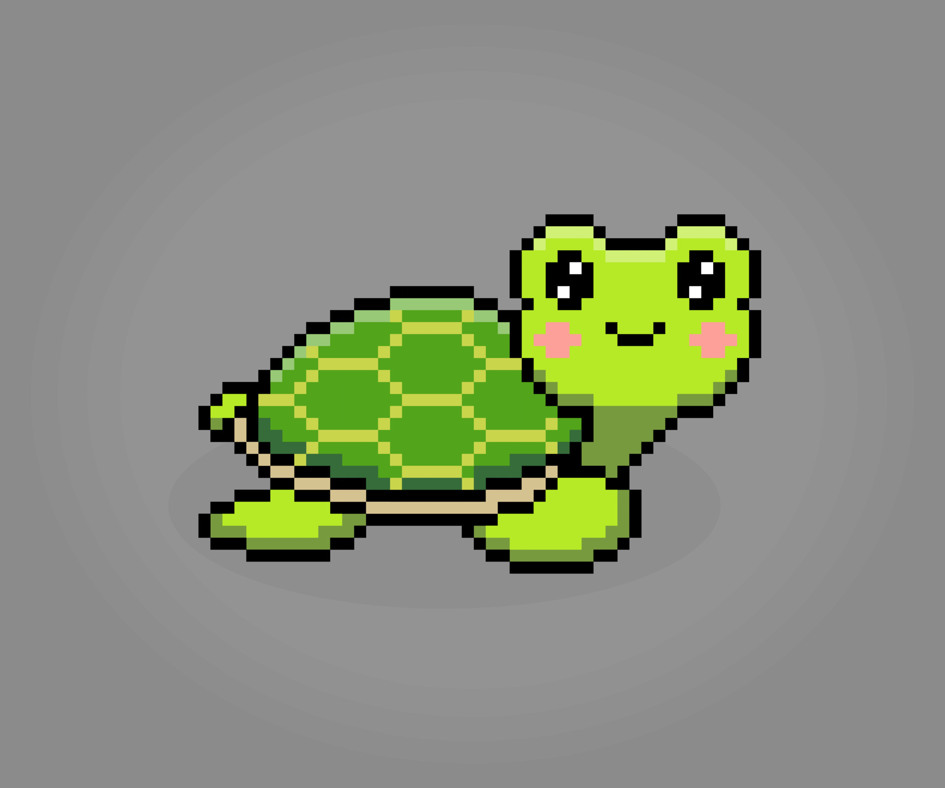 8 bit Pixel turtle. Animal pixels in Vector illustration for game asset or cross stitch pattern ...
