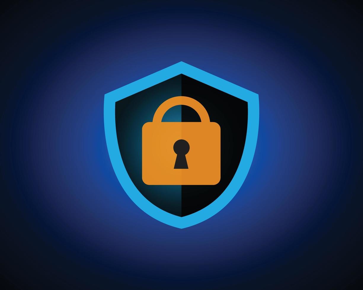 A Logo Image Of A Shield With A Lock In The Middle Of It Symbolizing Protection And Security For