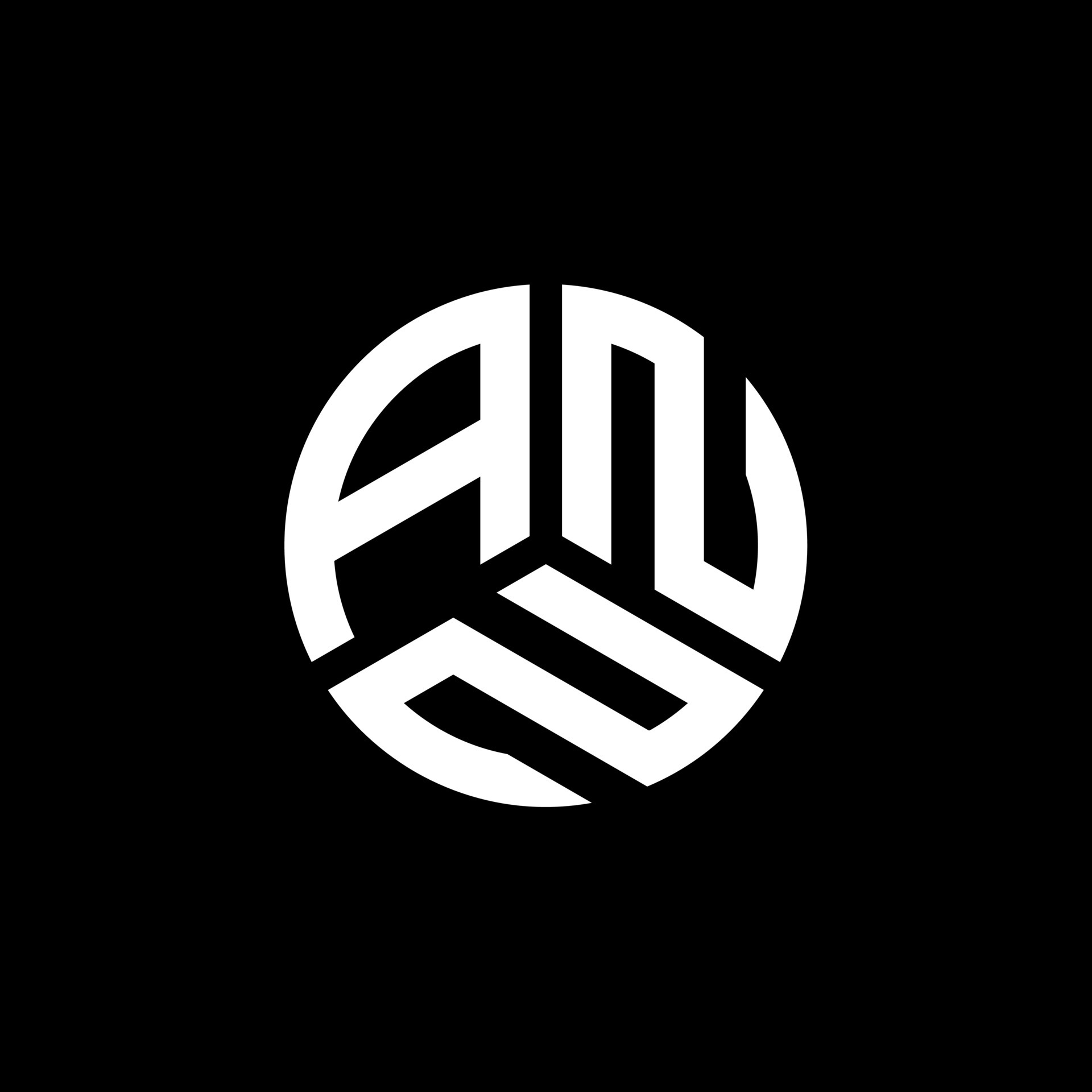 Anz Letter Logo Design On White Background Anz Creative Initials Letter Logo Concept Anz