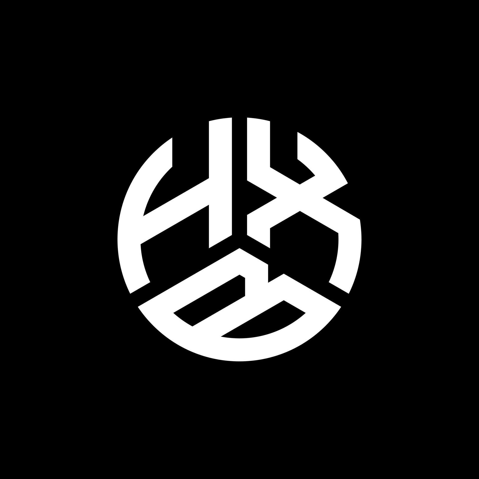 HXB letter logo design on white background. HXB creative initials ...