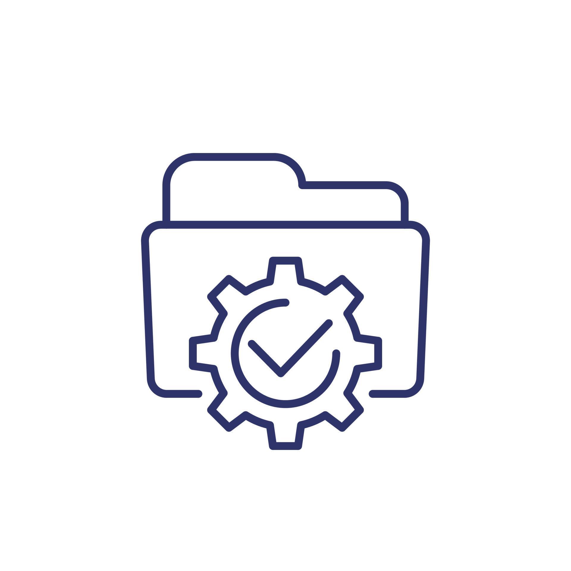 project management line icon with folder 6960001 Vector Art at Vecteezy