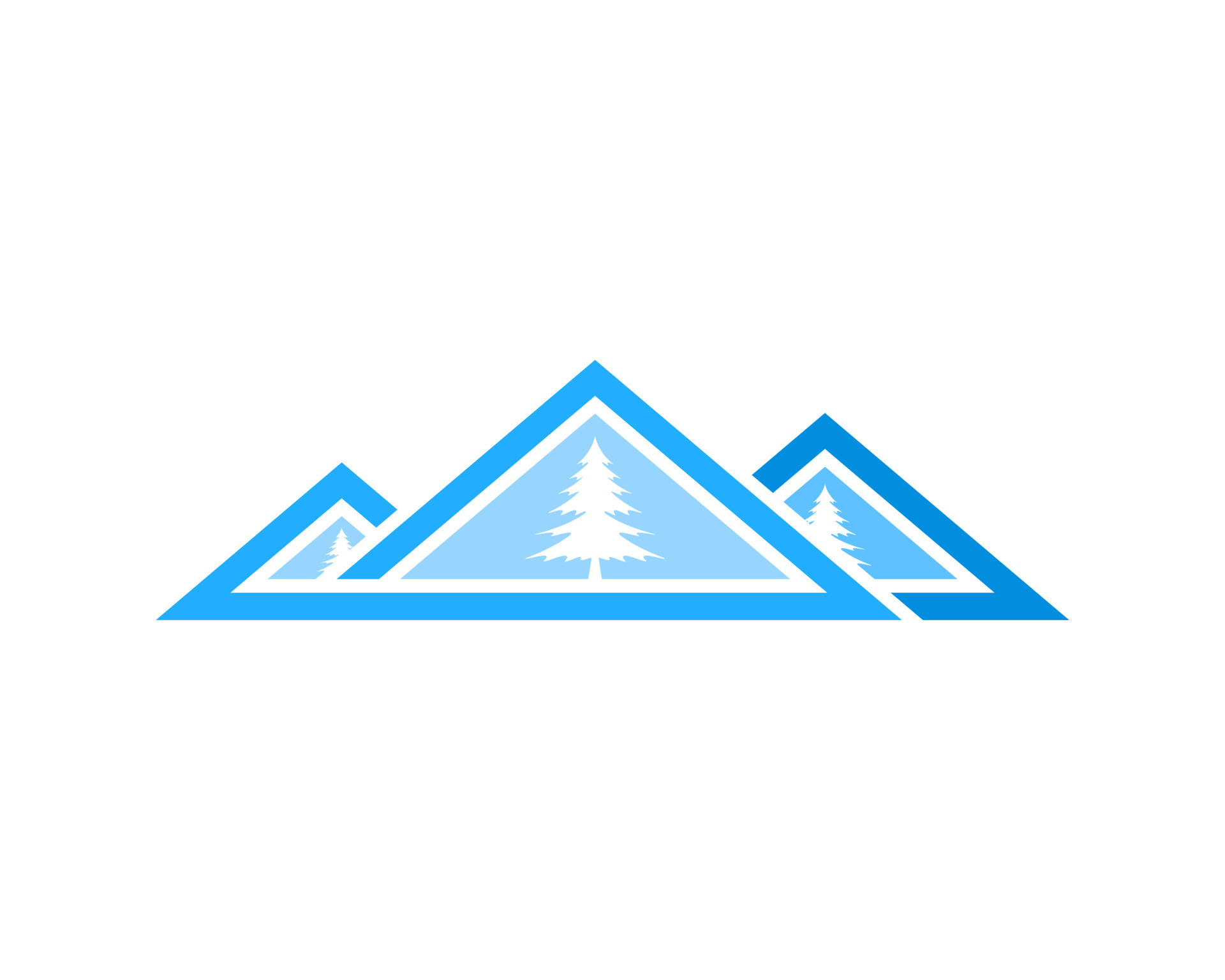 Simple mountain with pine tree inside 6961111 Vector Art at Vecteezy