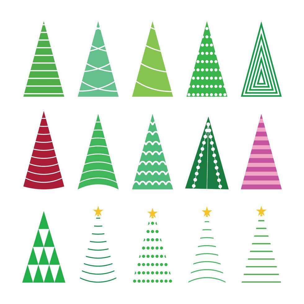 Diverse collection of Christmas trees 6967696 Vector Art at Vecteezy