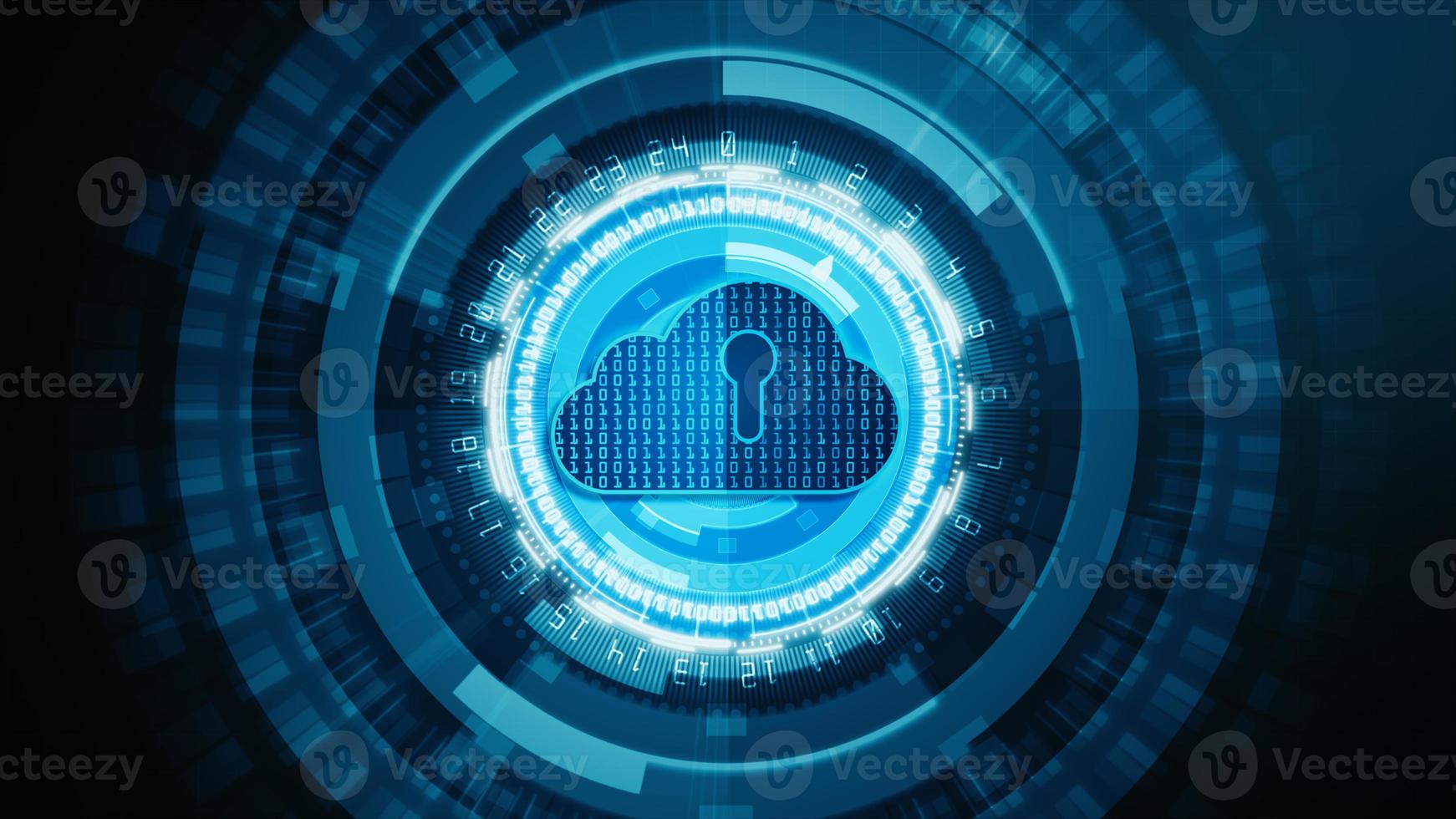 Hud And Digital Cloud Computing Of Cyber Security Digital Data Network Protection Future