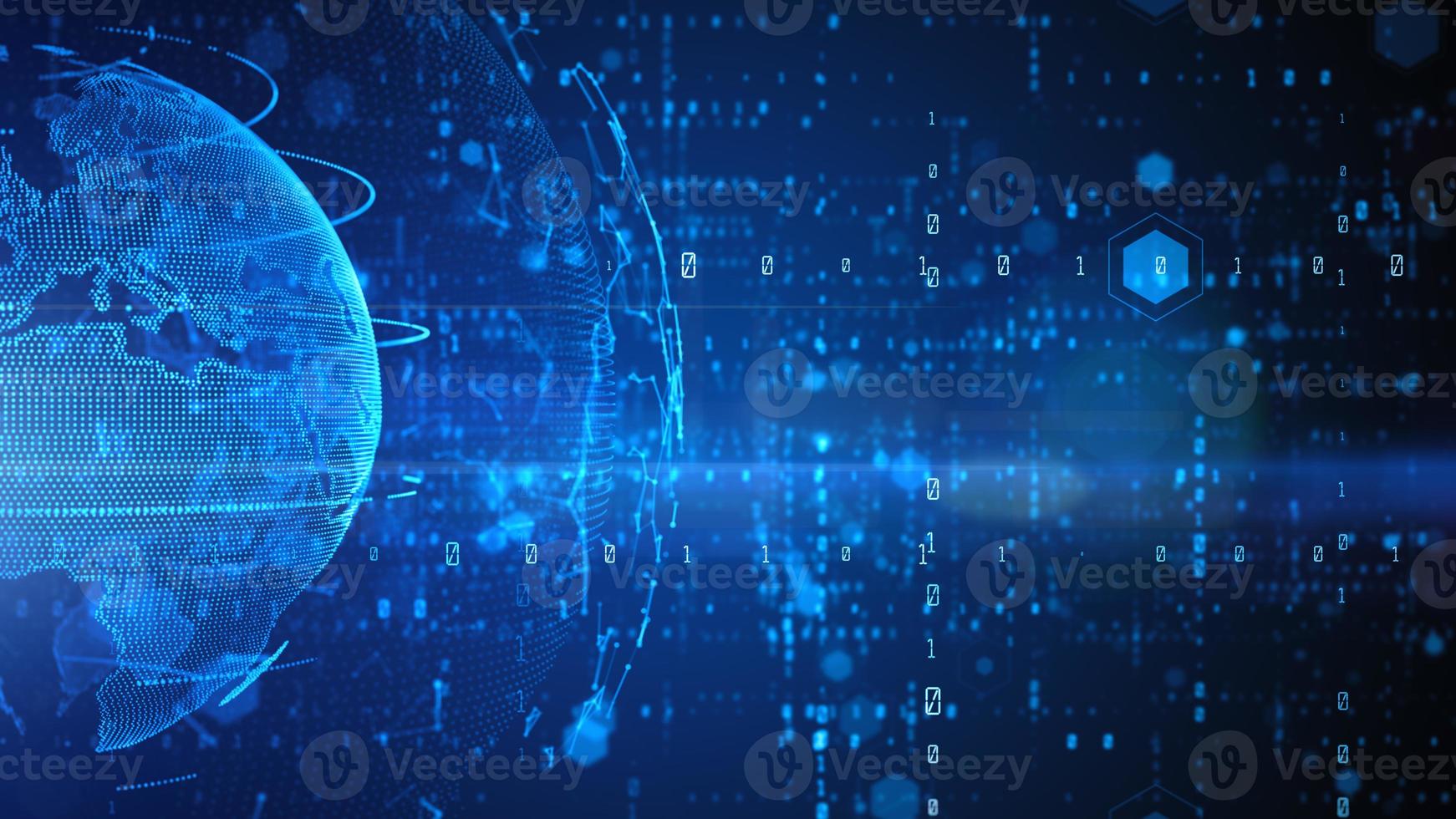 Technology Network Data Connection, Cyber Security digital data, Global ...