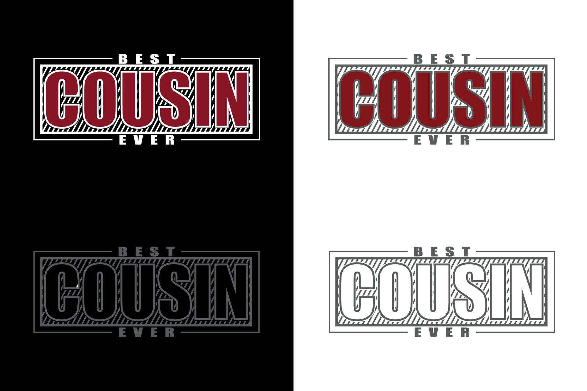best cousin ever typography t shirt design 6971287 Vector Art at Vecteezy
