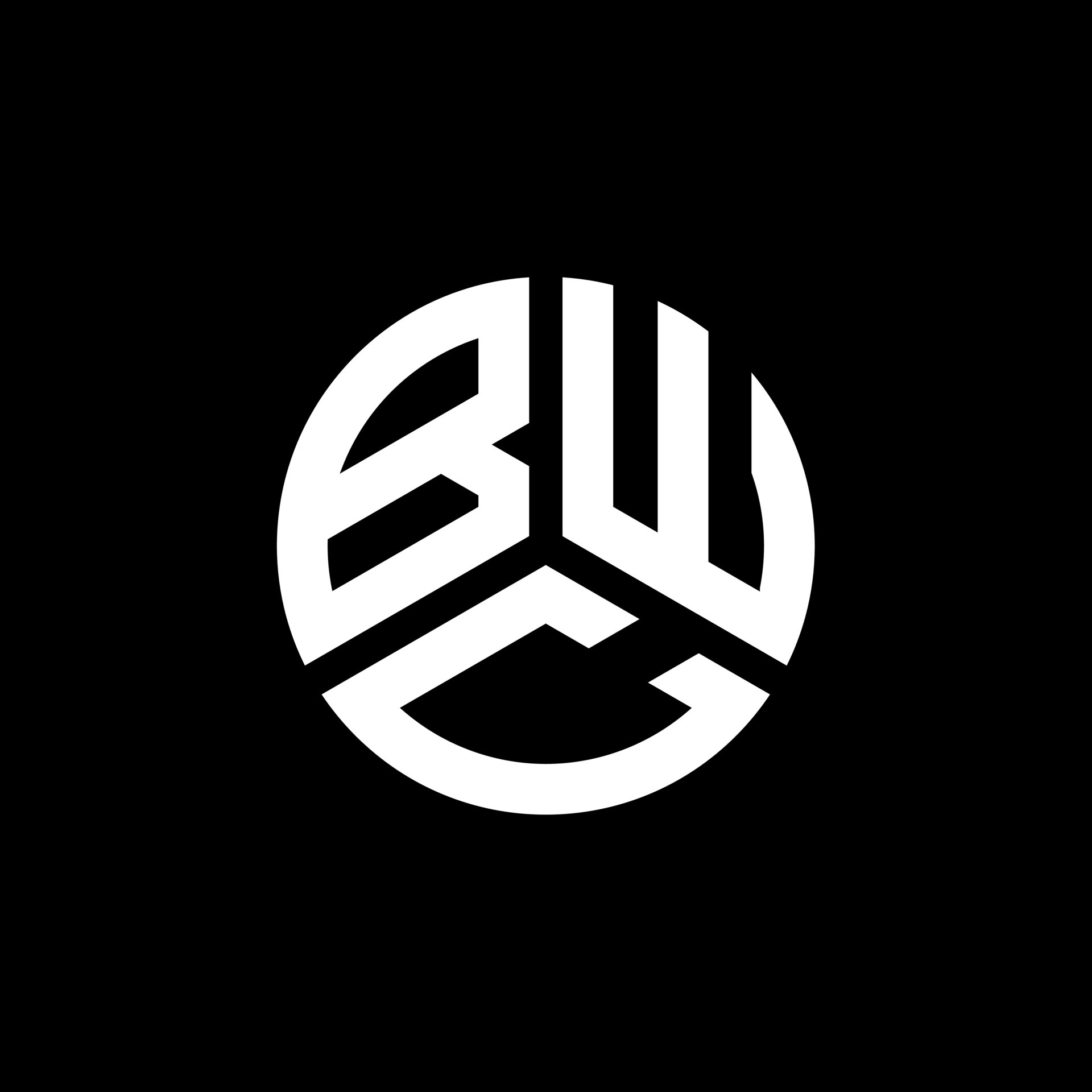 Bwc Letter Logo Design On White Background Bwc Creative Initials Letter Logo Concept Bwc