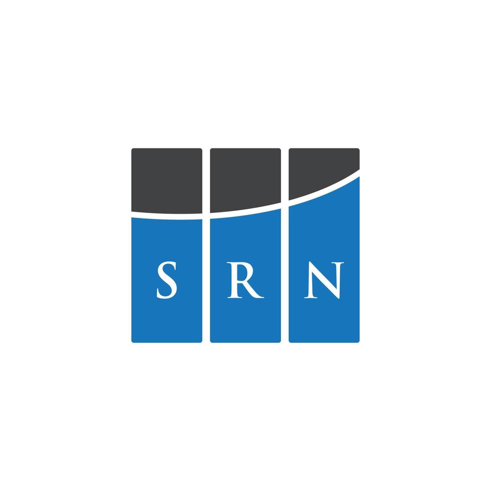 diseño de logotipo de letra srn sobre fondo blanco. concepto de logotipo de letra de iniciales ...