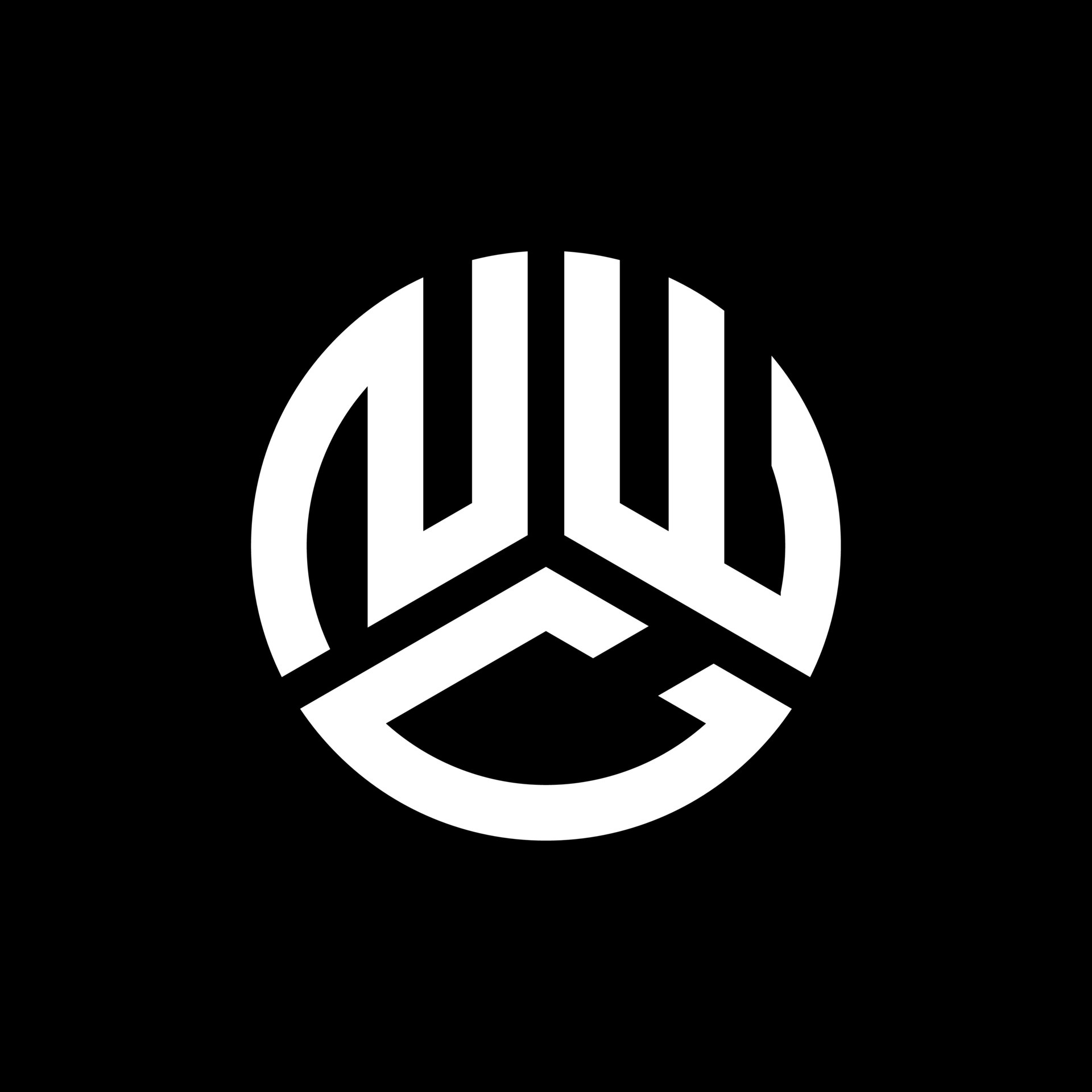 Nwc Letter Logo Design On Black Background Nwc Creative Initials Letter Logo Concept Nwc