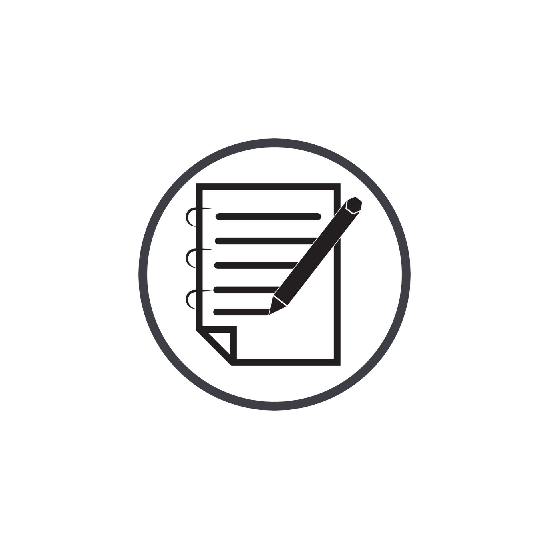 Write Document User Interface Outline Icon Logo Vector Illustration 6985621 Vector Art At Vecteezy