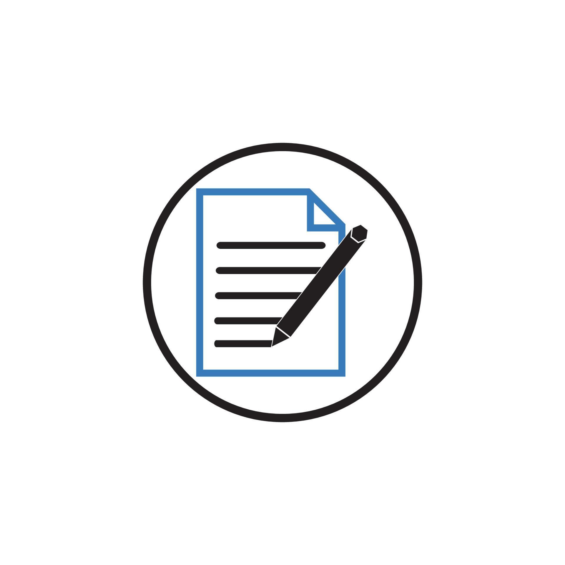 Write Document User Interface Outline Icon Logo Vector Illustration 6985936 Vector Art At Vecteezy