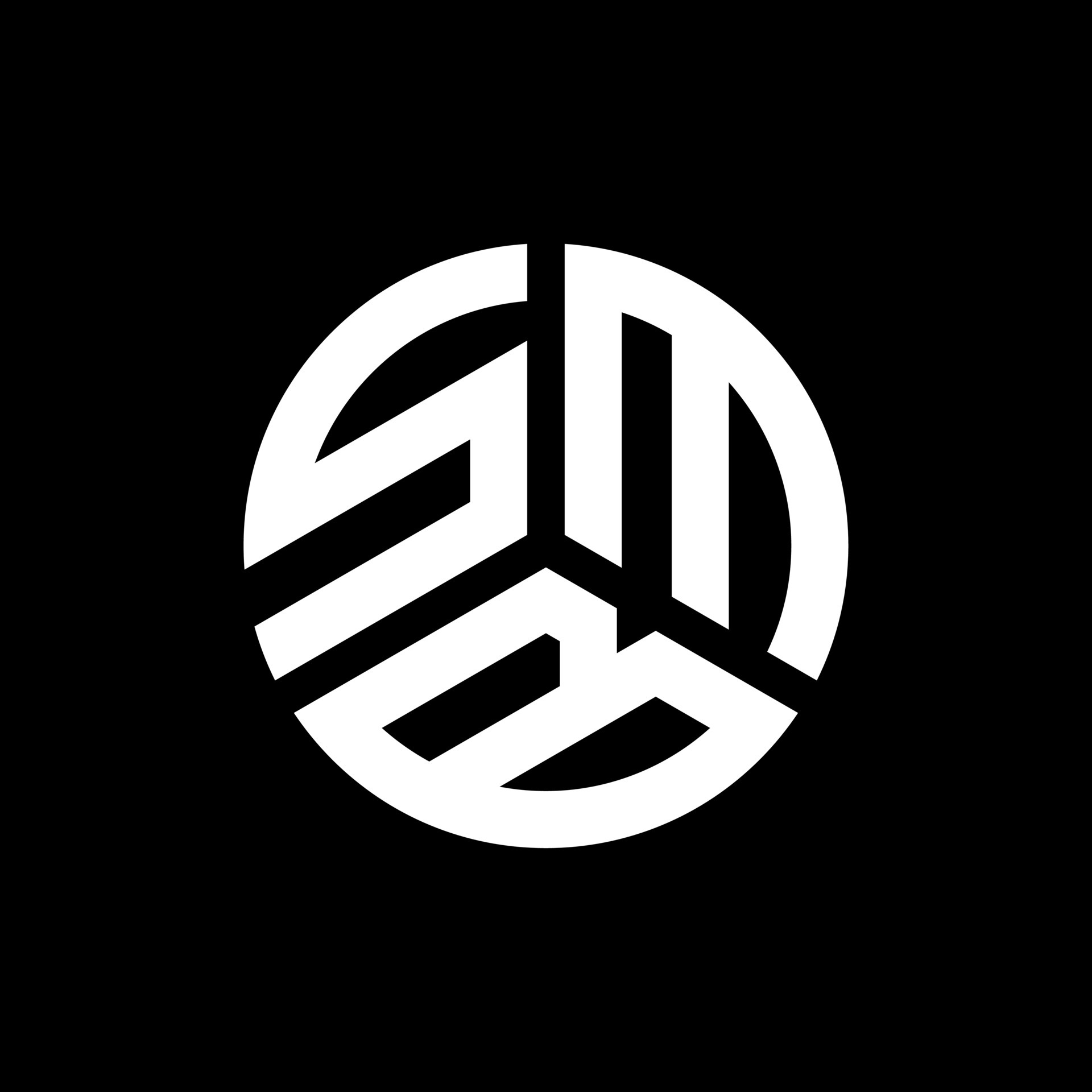 SMB letter logo design on black background. SMB creative initials ... SMB letter logo design on black background. SMB creative initials ...
