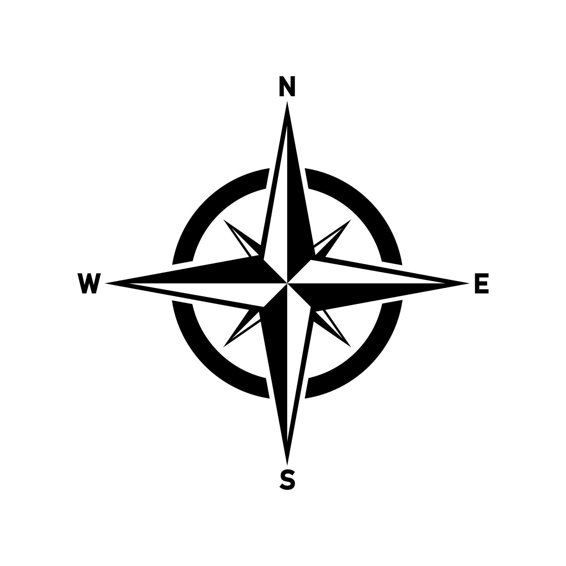 Compass Icon Compas Icon Vector Isolated On White Background Modern