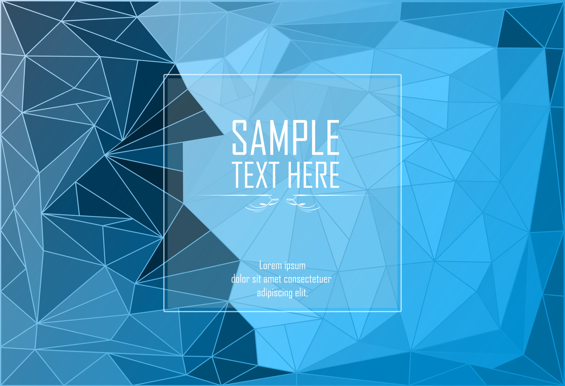 Vector illustration of Abstract blue geometric background 7000083 ...