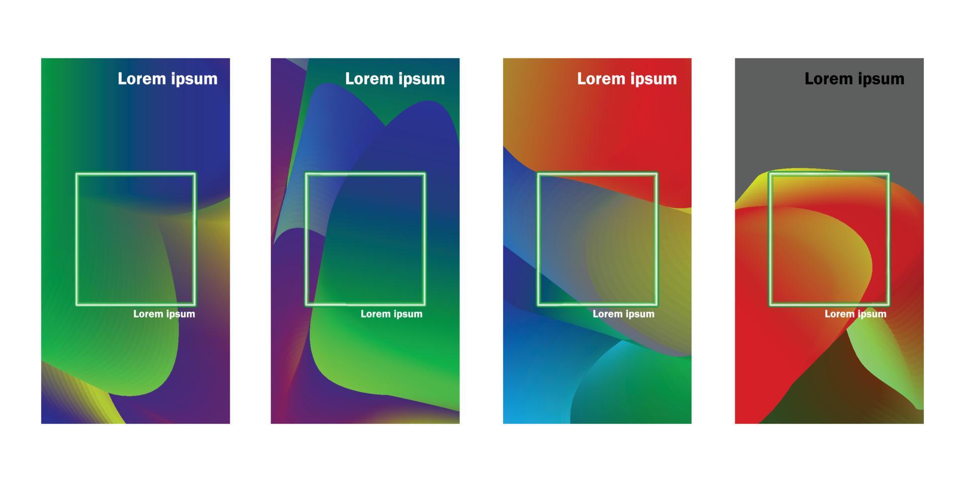 Cover and Poster Design Template for Magazine. Trendy Abstract Colorful ...