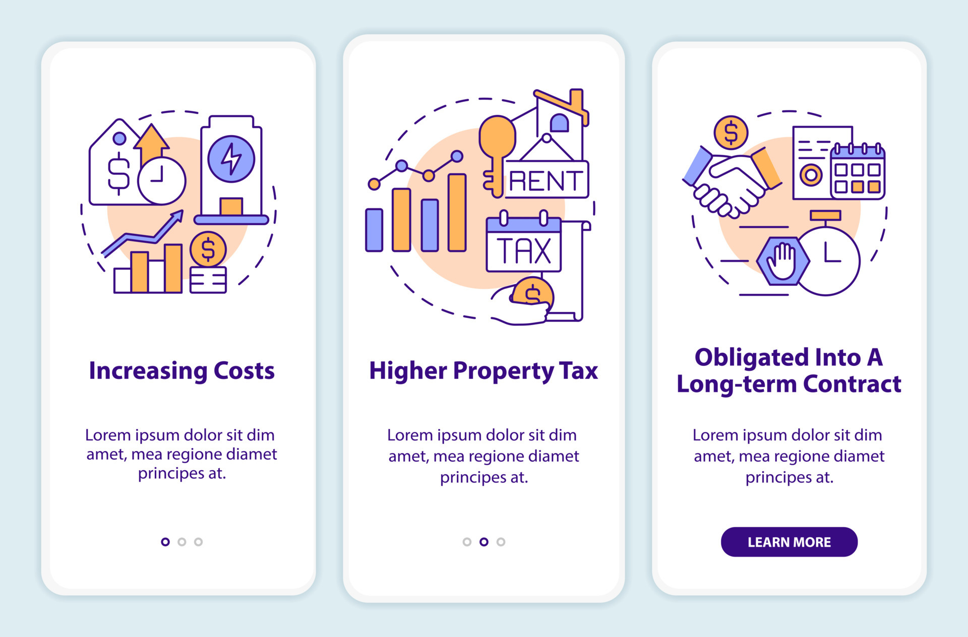 Disadvantages Of Ppa Onboarding Mobile App Screen 7002785 Vector Art At Vecteezy